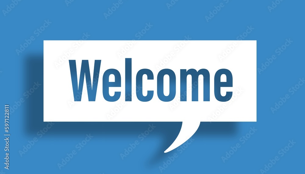 Welcome message for card, presentation, business. Expressing gratitude ...
