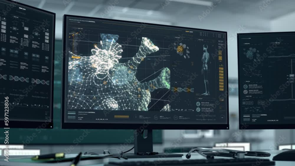 Studying the biohazard disease bacteria at the modern laboratory ...