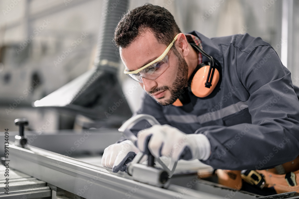 Wood turners measure and calculate the right size of workpiece ...