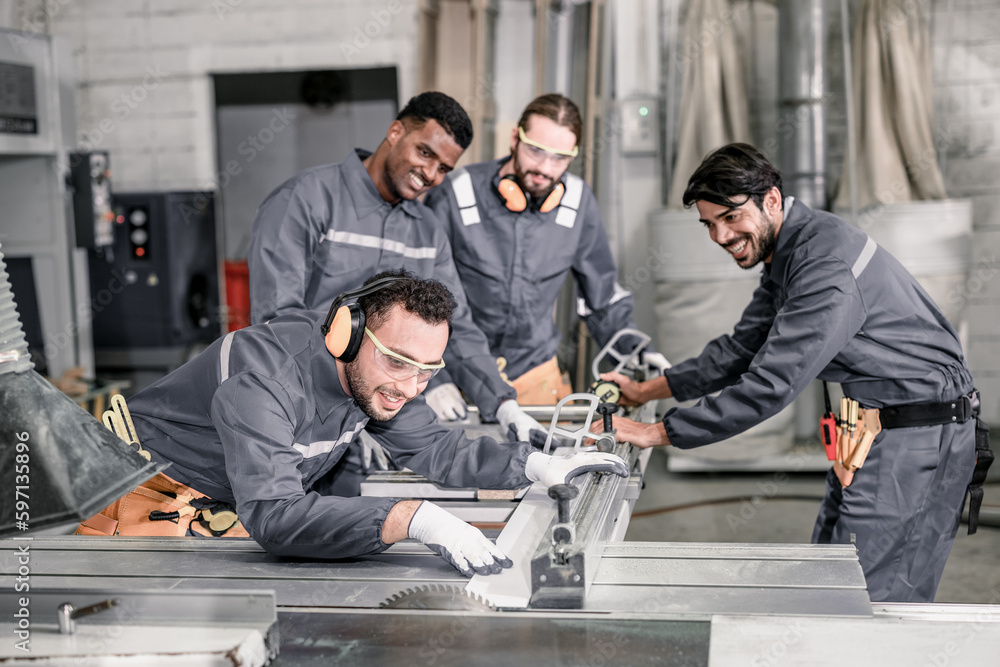 Wood turners measure and calculate the right size of workpiece ...