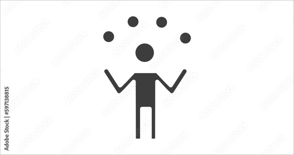 juggling ball icon. Filled juggling ball icon from people and relation ...