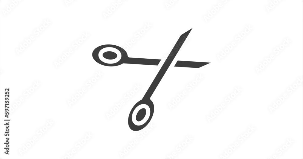 open scissors icon. Filled open scissors icon from tools and utensils ...