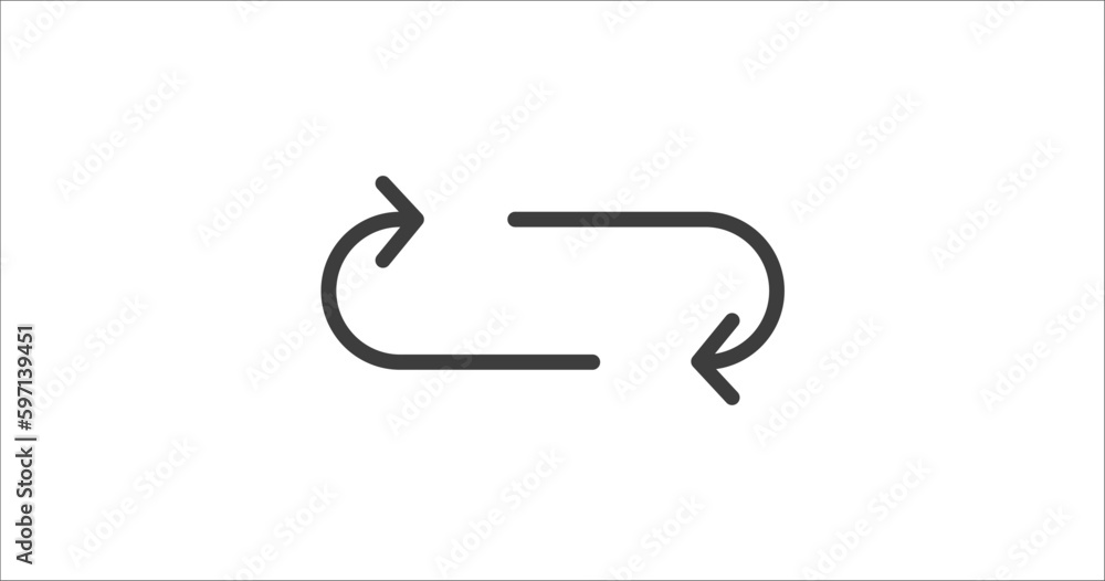 loop arrow icon. Filled loop arrow icon from user interface collection ...