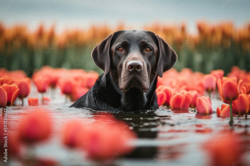 Full-length portrait photography of a curious labrador retriever ...
