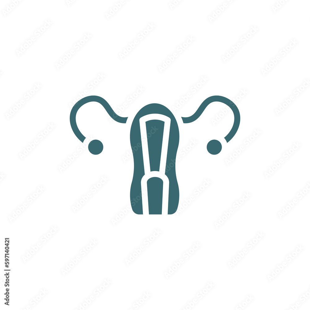 uterus icon. Filled uterus icon from medical collection. Glyph vector ...