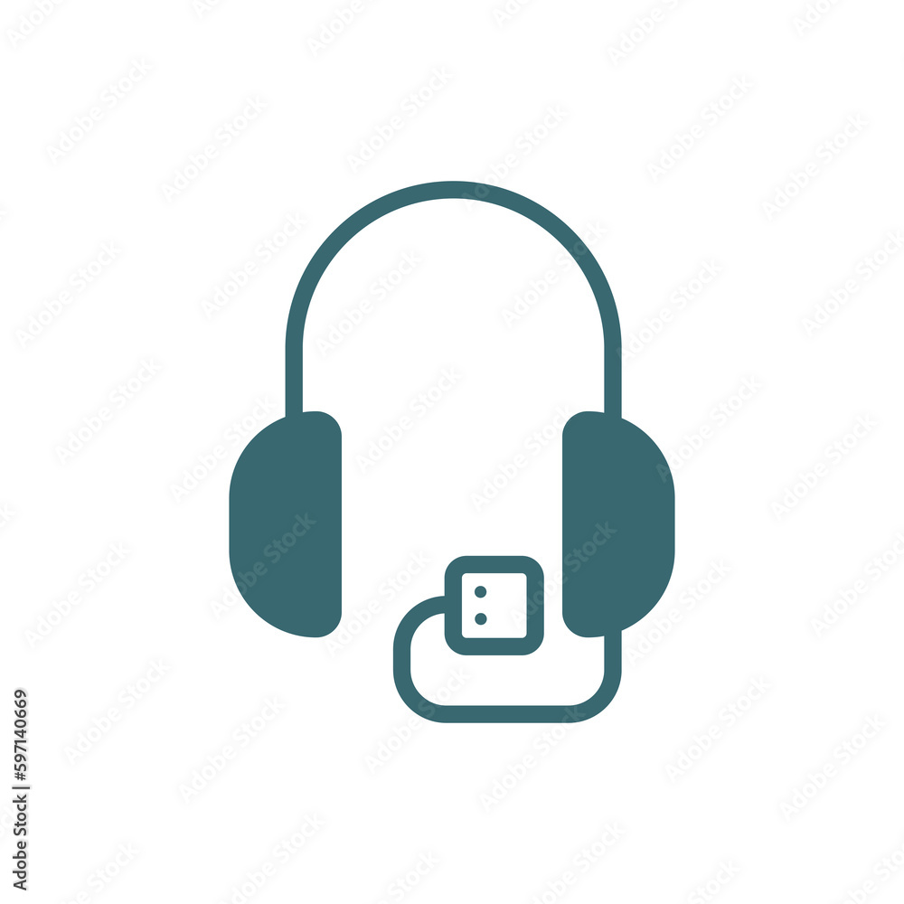 audio guide icon. Filled audio guide icon from museum and exhibition ...