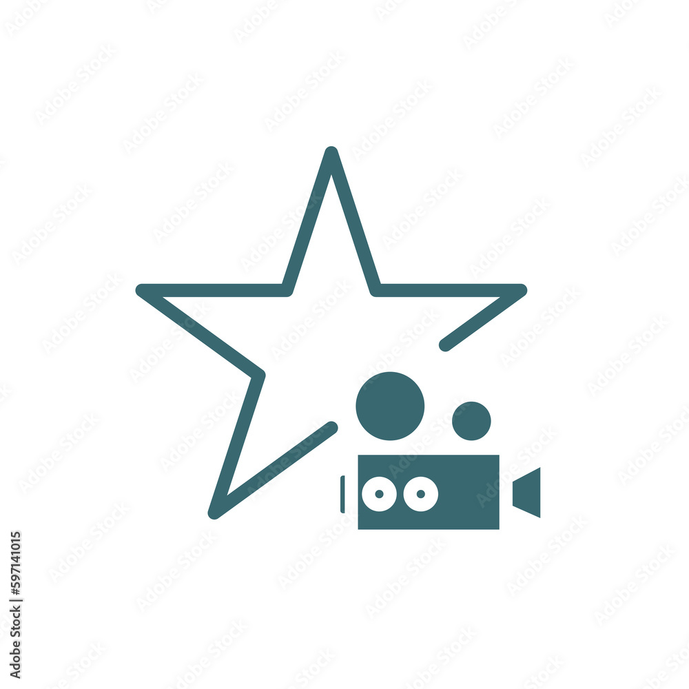 famous cinema star icon. Filled famous cinema star icon from cinema and ...