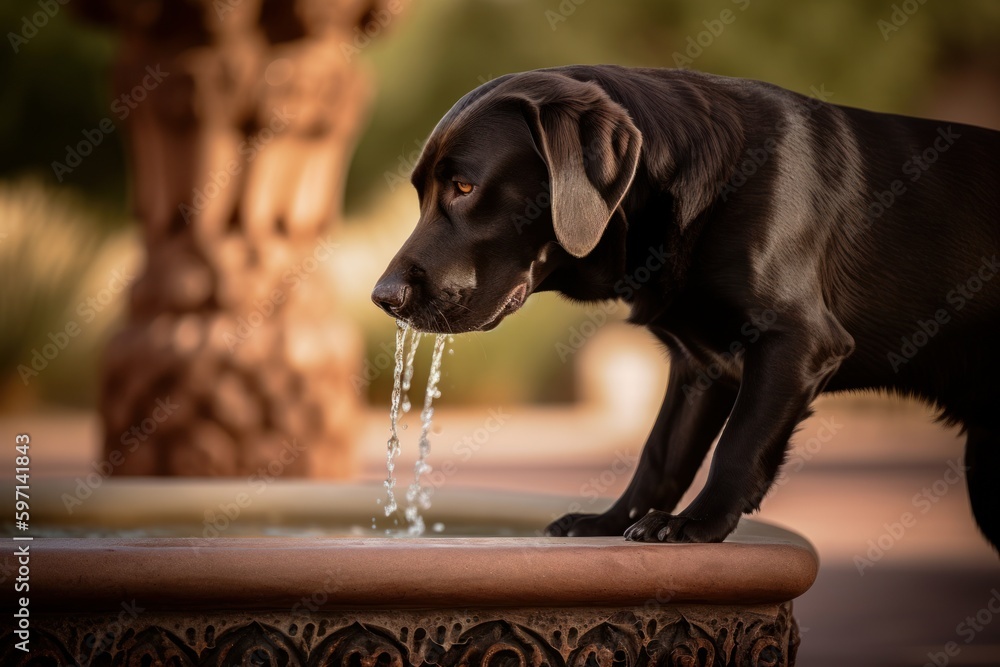 Lifestyle portrait photography of an aggressive labrador retriever ...