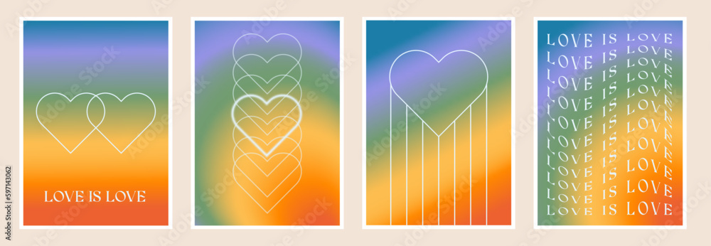 Modern design templates for Pride Month and Gay Love card, banner ...