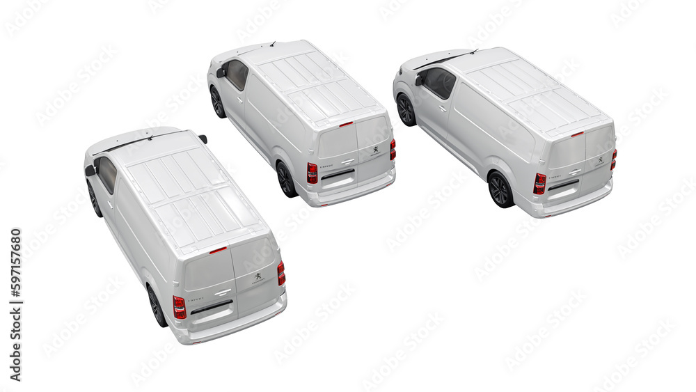 Paris, France. February 1, 2023. Peugeot Bipper. Three cars on a ...