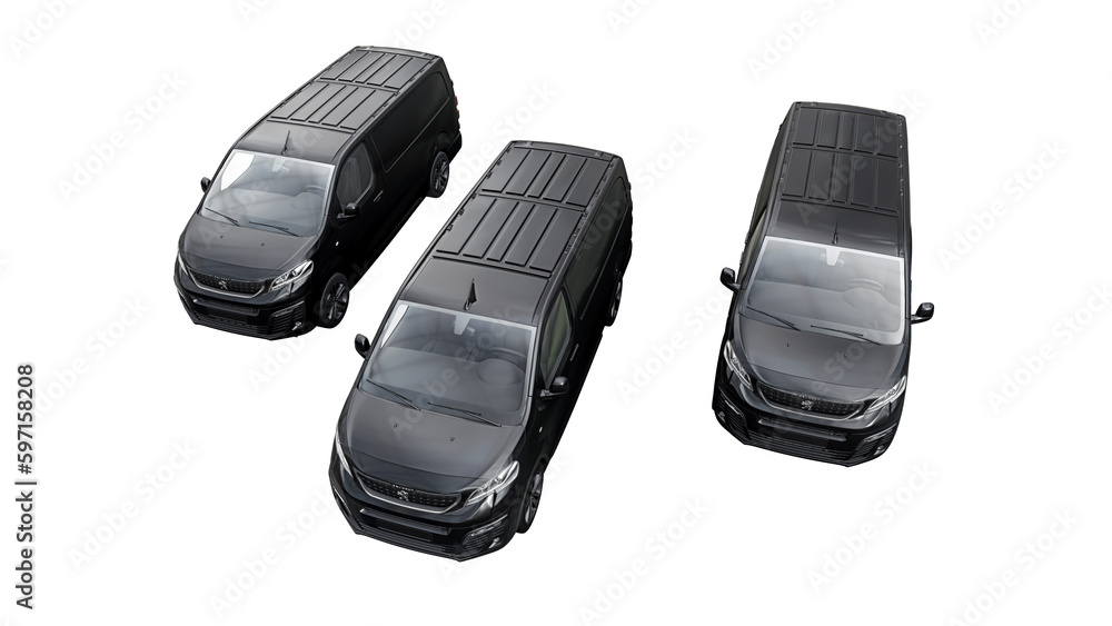 Paris, France. February 1, 2023. Peugeot Bipper. Three cars on a ...