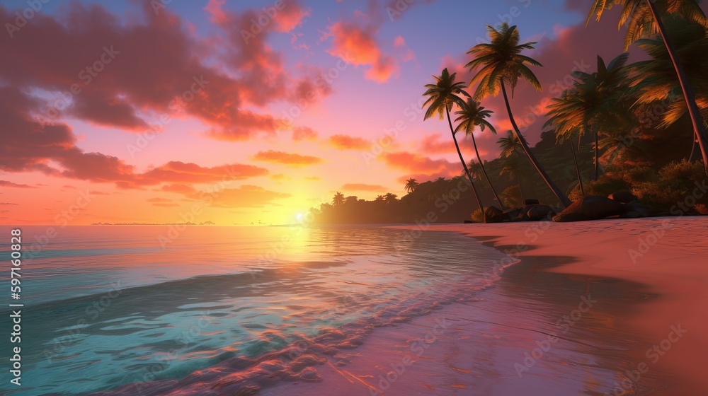 A stunningly realistic beach scene in 4K Ultra HD, with crystal clear ...