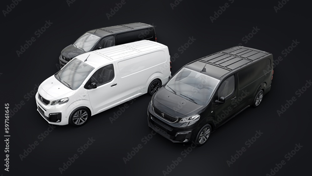 Paris, France. February 1, 2023. Peugeot Bipper. Three black and white ...