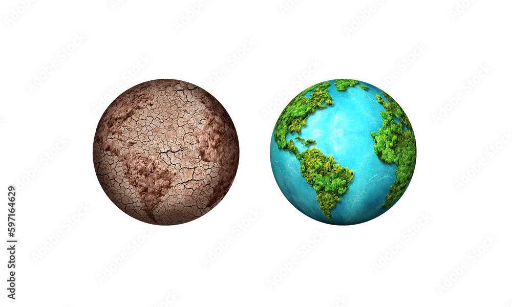 World climate change 3d concept. Global Warming and Pollution Concept ...