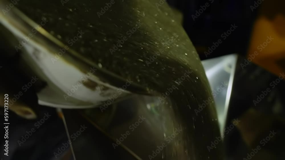 Close Up. Pouring Precious Metal Gold Dust In Tray Of Processing ...