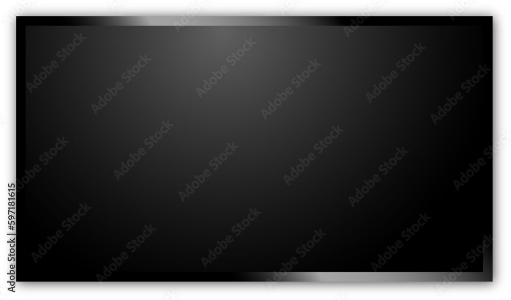 Modern TV set on a transparent background. Vector realistic tv template ...