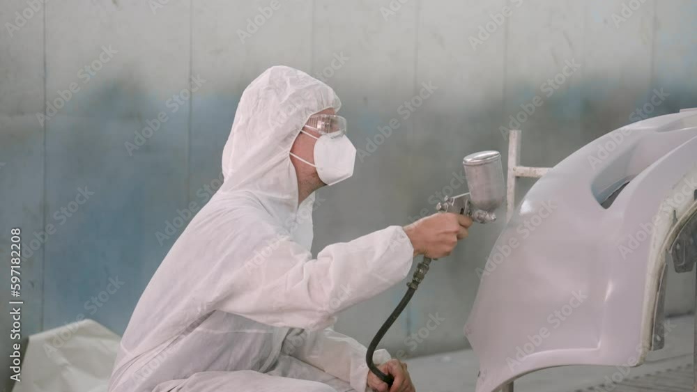 Man mechanic, Wear PPE prevent contamination masks glasses for safety ...