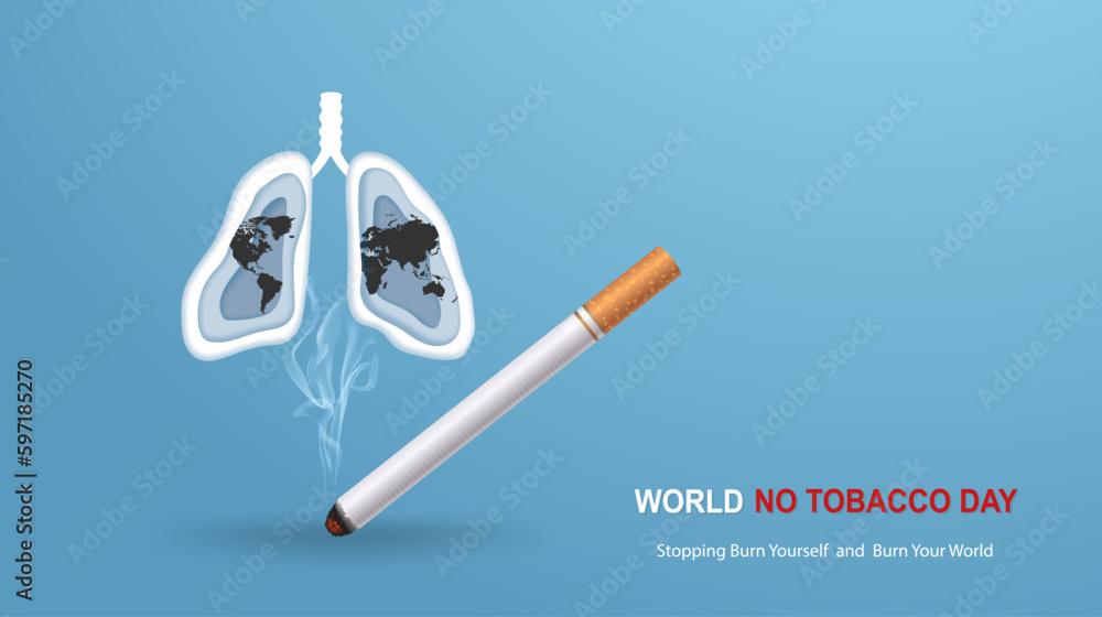 Campaign card against smoking on World No Tobacco Day Reminder of the ...