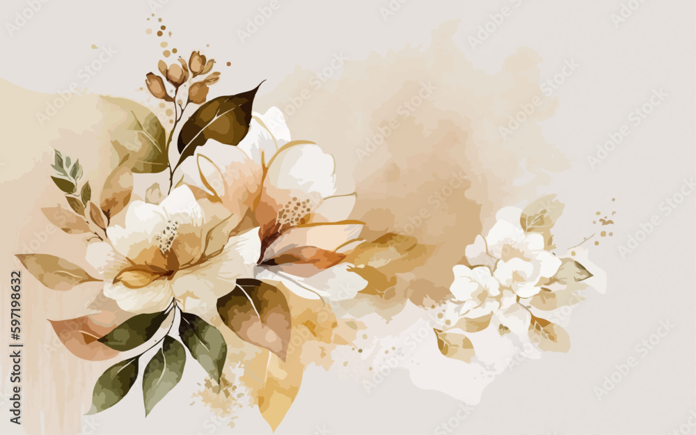 Abstract art background vector. Luxury minimal style wallpaper with ...