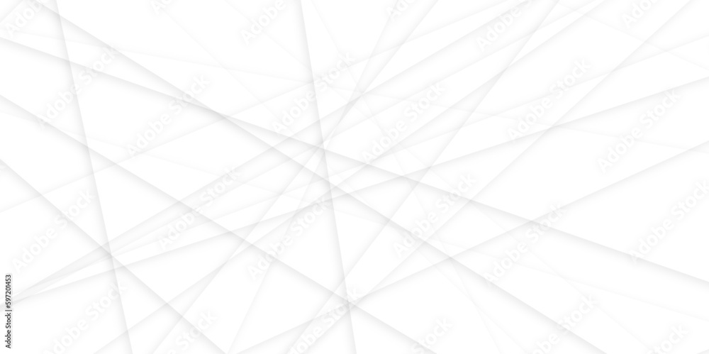 Abstract white and grey triangle lines and technology modern background ...