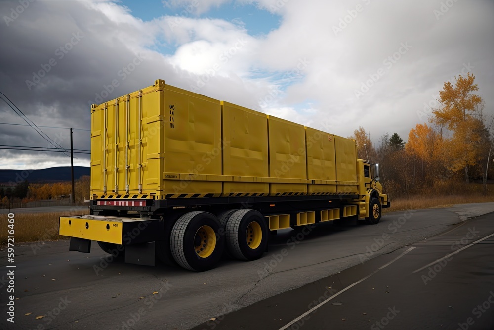 nuclear waste being transported in specialized, secure trucks to its ...