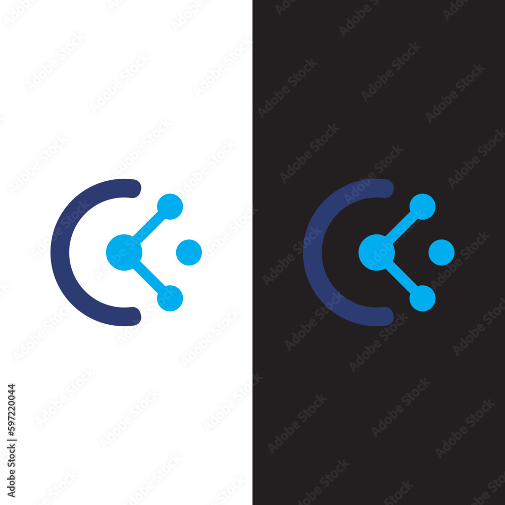 BLUE LETTER C LOGO DESIGN Stock Vector | Adobe Stock
