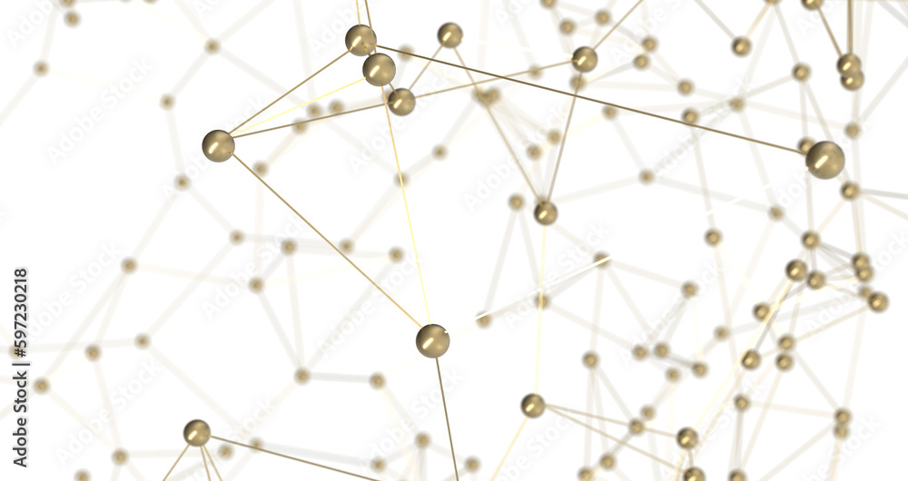 Abstract digital connection dots and lines. Technology background ...