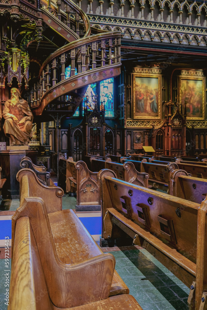 Magnificent opulent splendid baroque gothic church cathedral basilica ...