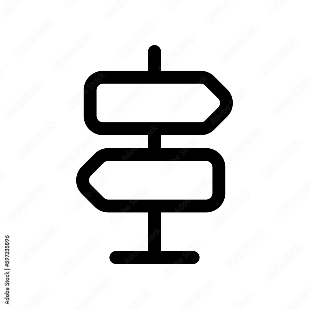 Editable wayfinder, signpost vector icon. Part of a big icon set family ...