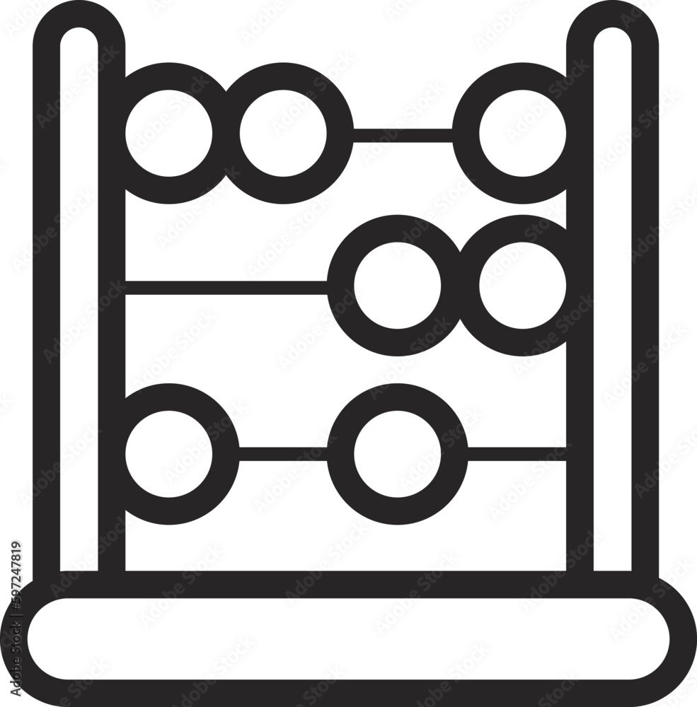 Abacus Sempoa icon in trendy flat style isolated on White background ...