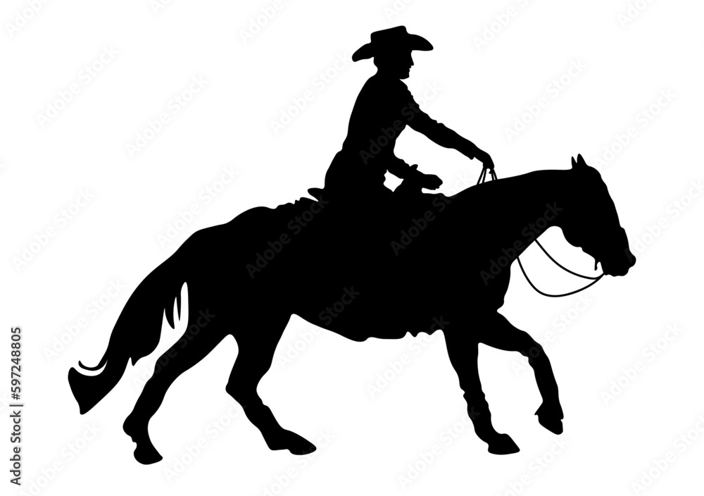 Reining Horse Silhouette