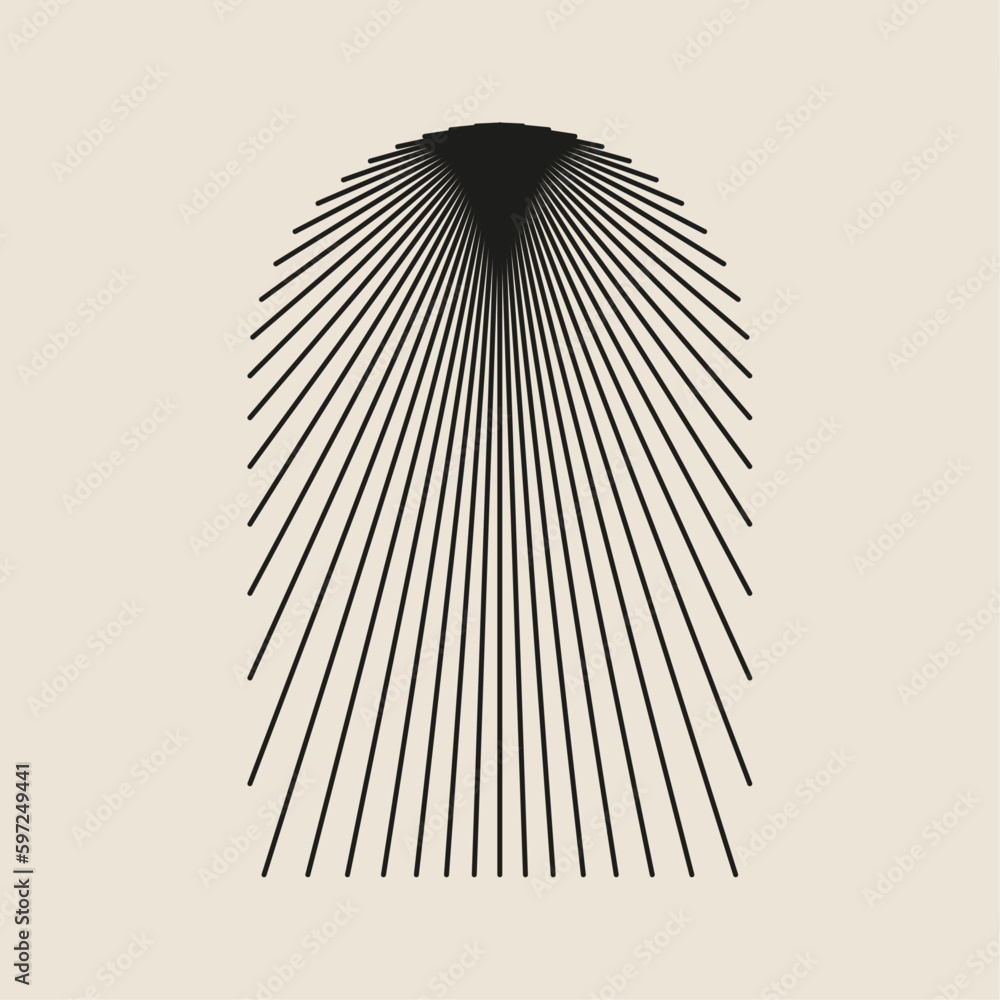 Boho frame arch vector illustration modern minimalistic retro aesthetic ...