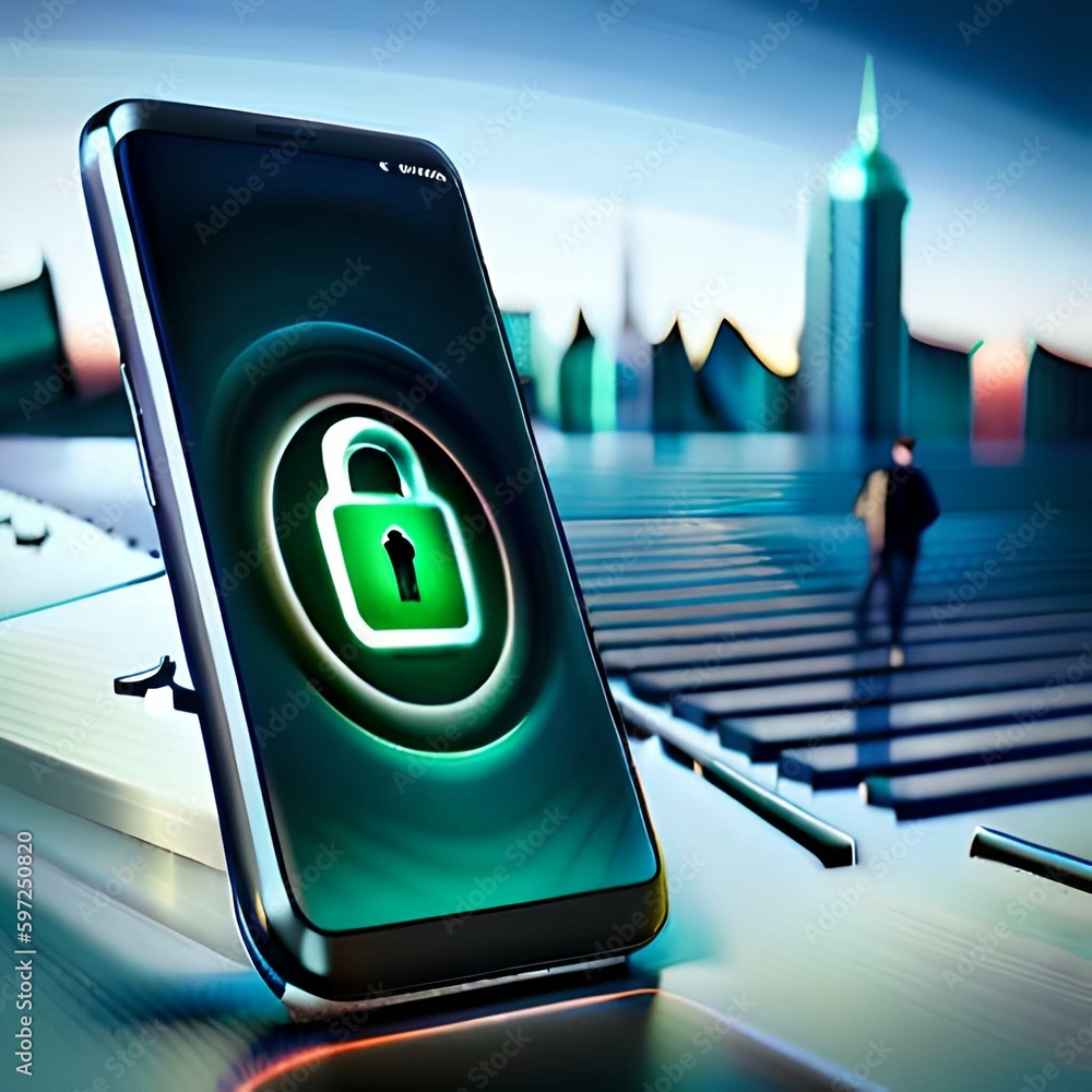 Visualizing Cybersecurity: The Green Lock and Electronic Device Stock ...