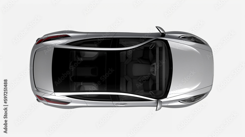 super car top view isolated on white background Stock Illustration ...