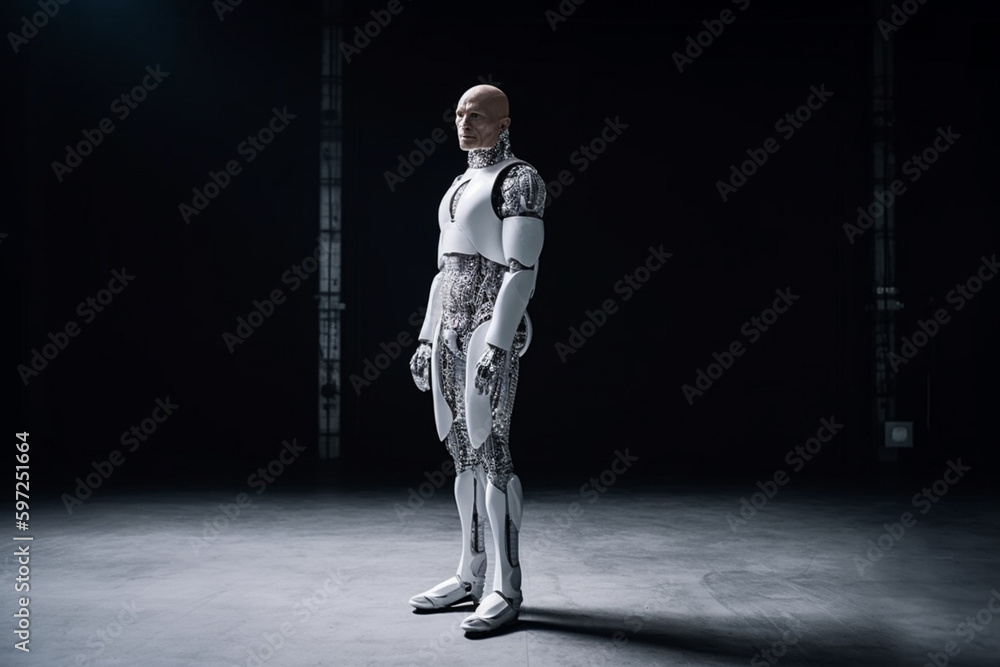 humanoid android robot with artificial intelligence, full body ...