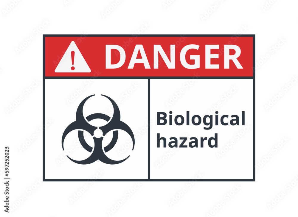Danger Biological Hazard Warning Sign. Stock Vector | Adobe Stock