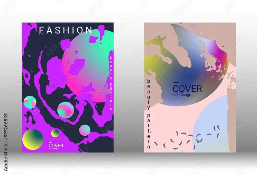 Future futuristic template with abstract forms for banner design ...