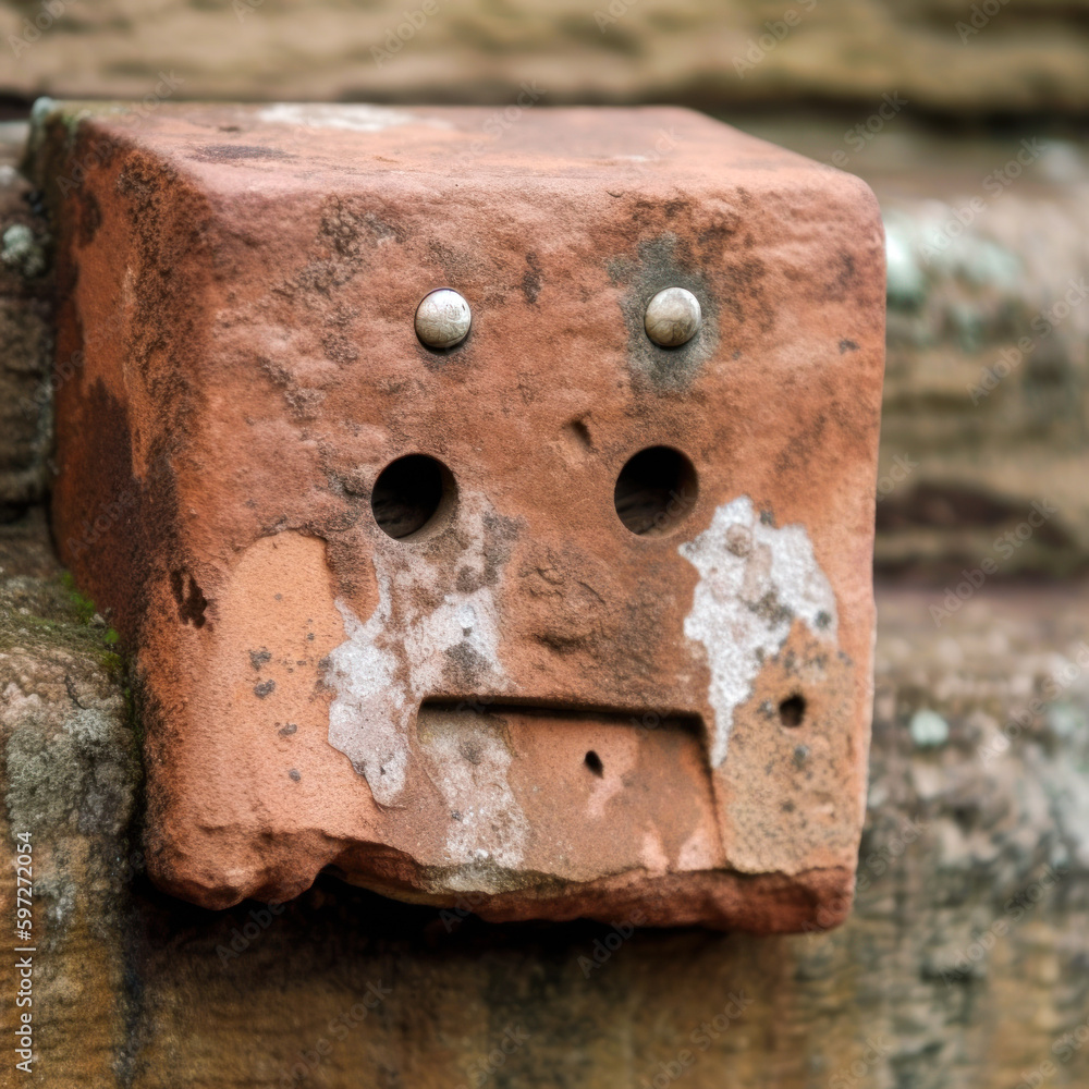 Natural optical illusion with a visible face shape. An attractive image ...