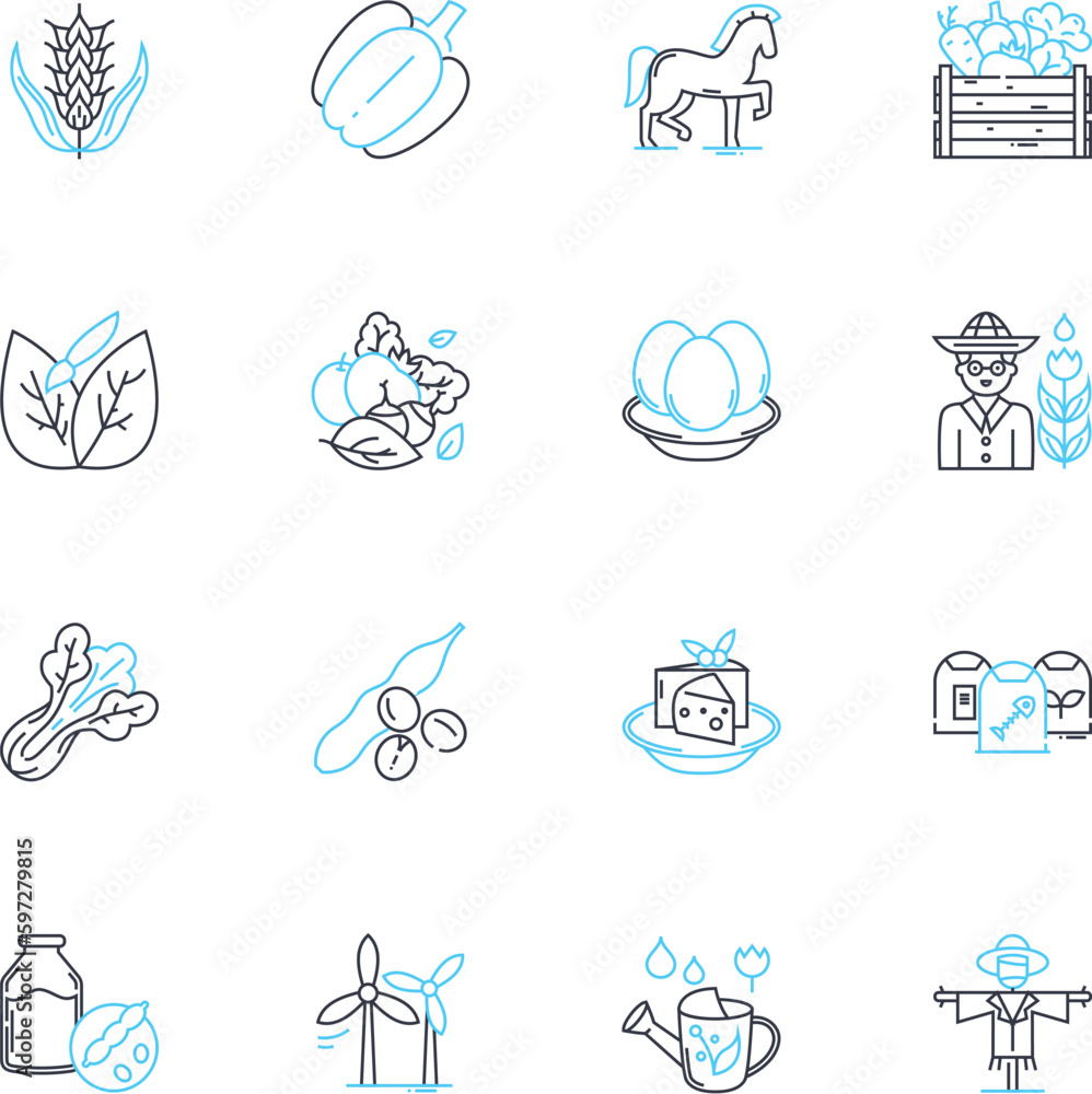 Green technology linear icons set. Sustainability, Renewable, Solar ...