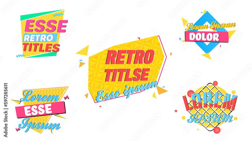 Classic Retro Titles Stock Template | Adobe Stock