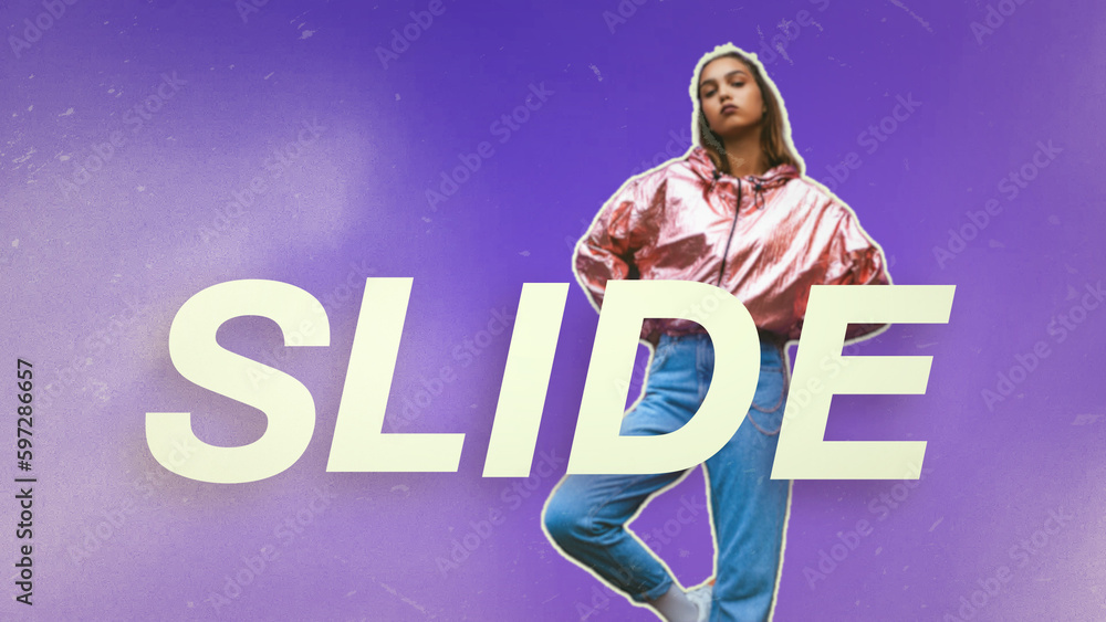 Retro Slide Media Title Stock Template | Adobe Stock