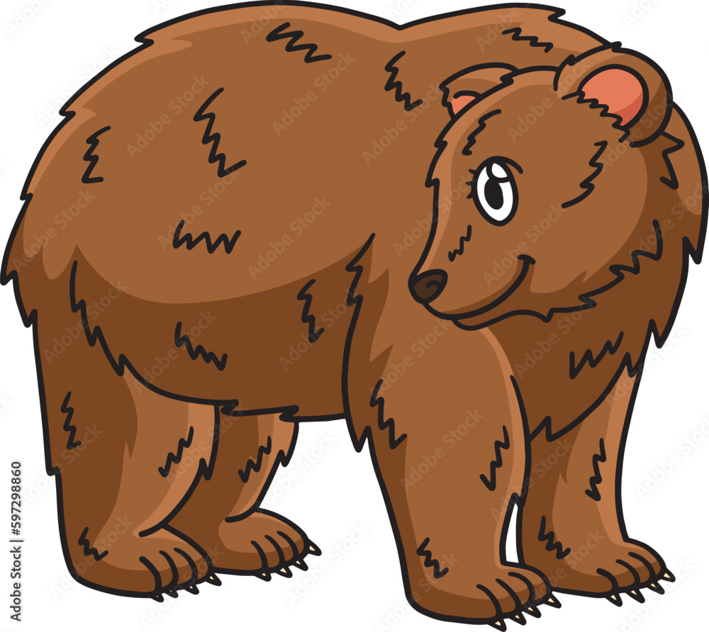 Mama Bear Cartoon Colored Clipart Illustration Stock Vector | Adobe Stock