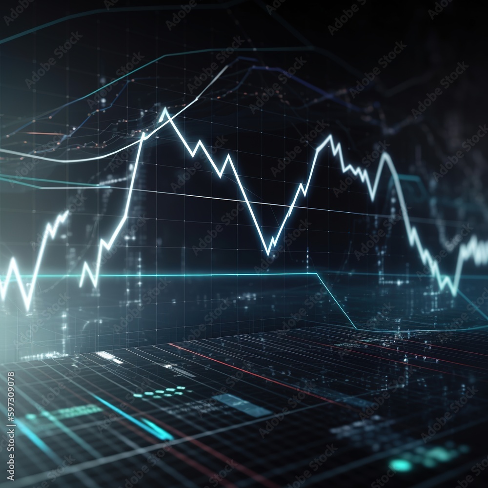 Digital graph chart for business on the stock market. Finance for ...