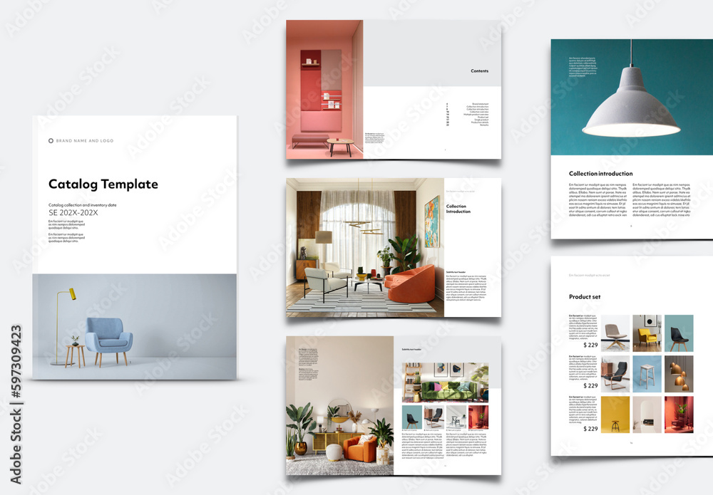 Modern Catalog Template Layout Stock Template | Adobe Stock