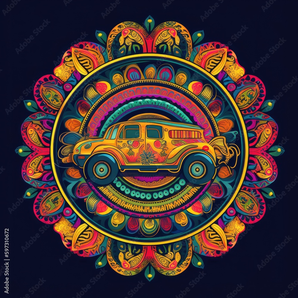 Mandala. Truck Art. Pakistani Truck Art. Indian Truck Art. Decorative ...