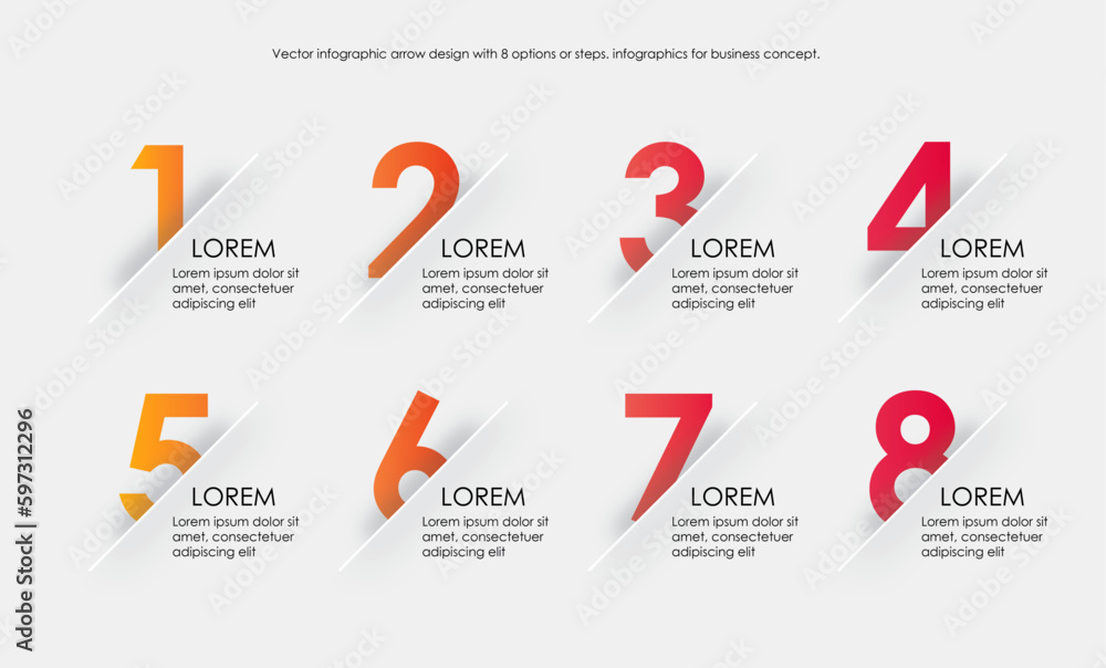 Vector infographic illustration. Line infographic numbers template with ...
