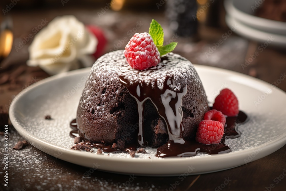 Chocolate Lava Cake: This warm, gooey confection features a rich ...