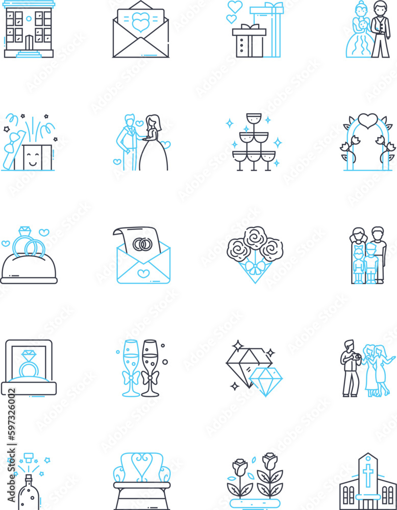 Union members linear icons set. Solidarity, Representation, Collective ... Union members linear icons set. Solidarity, Representation, Collective ...
