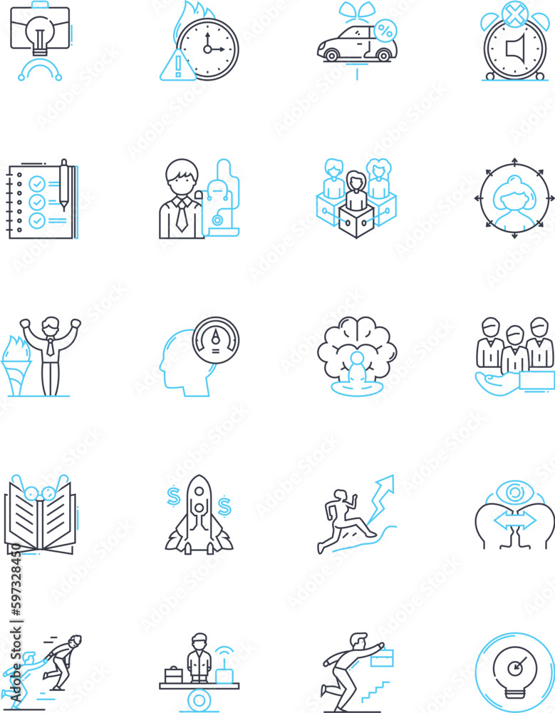Concept Huddle linear icons set. Brainstorm, Collaboration, Innovation ... Concept Huddle linear icons set. Brainstorm, Collaboration, Innovation ...