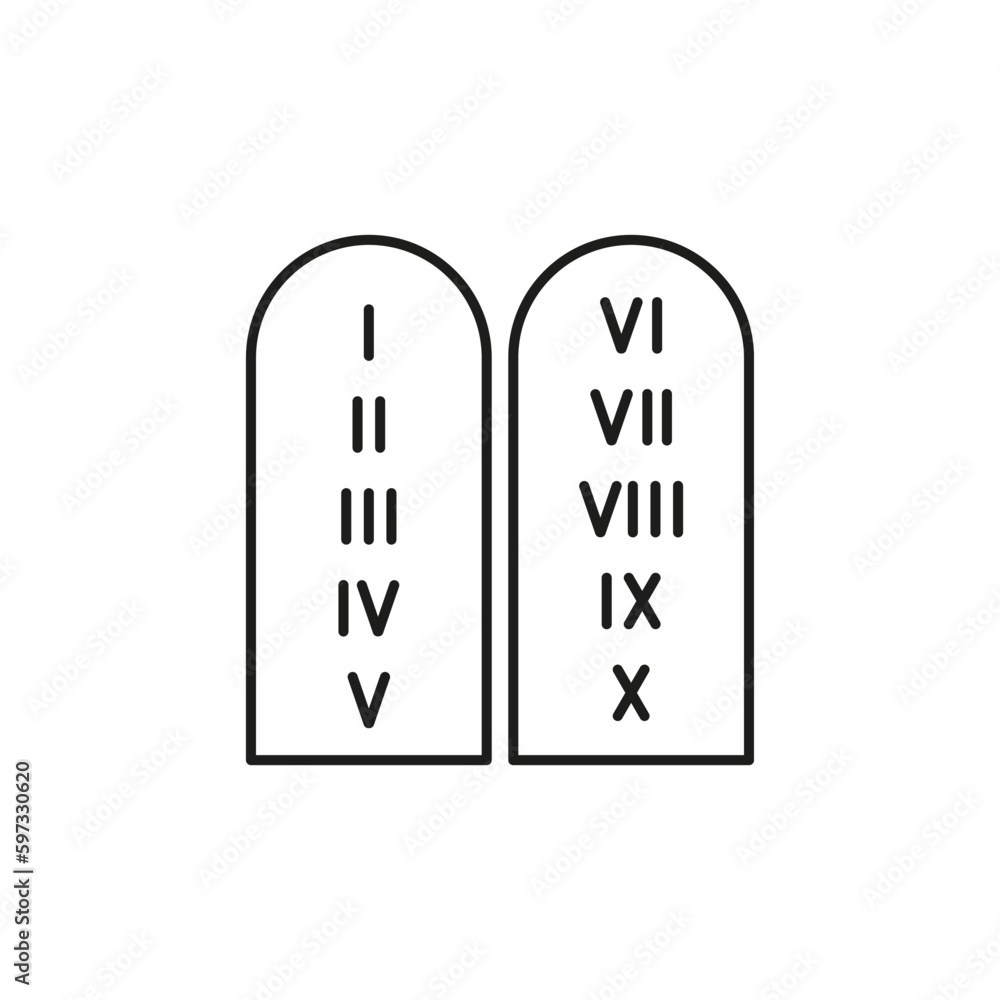 Commandments Icon. ten commandments of the tablet. Vector illustration ...
